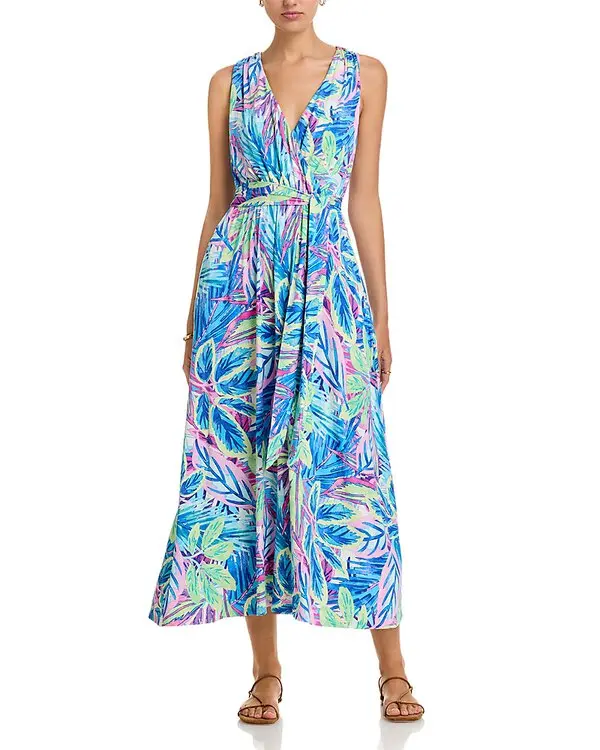 Tommy Bahama Frond Grove Sleeveless Maxi Dress In Cyber Light - 30